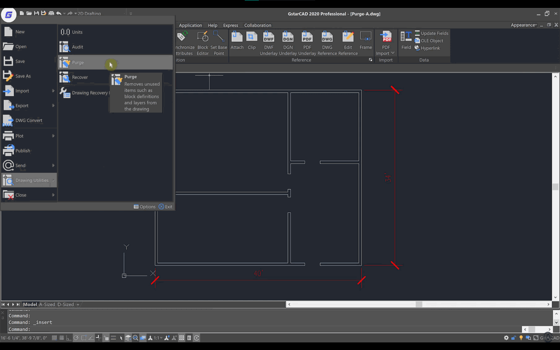 GstarCAD Tips & Tricks: Purge | ACAD PTE LTD